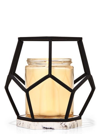 Black Hexagon Single Wick Candle Holder | Bath & Body Works