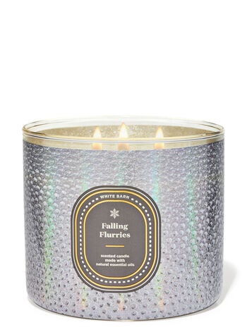 Falling Flurries 3-Wick Candle - White Barn | Bath & Body Works